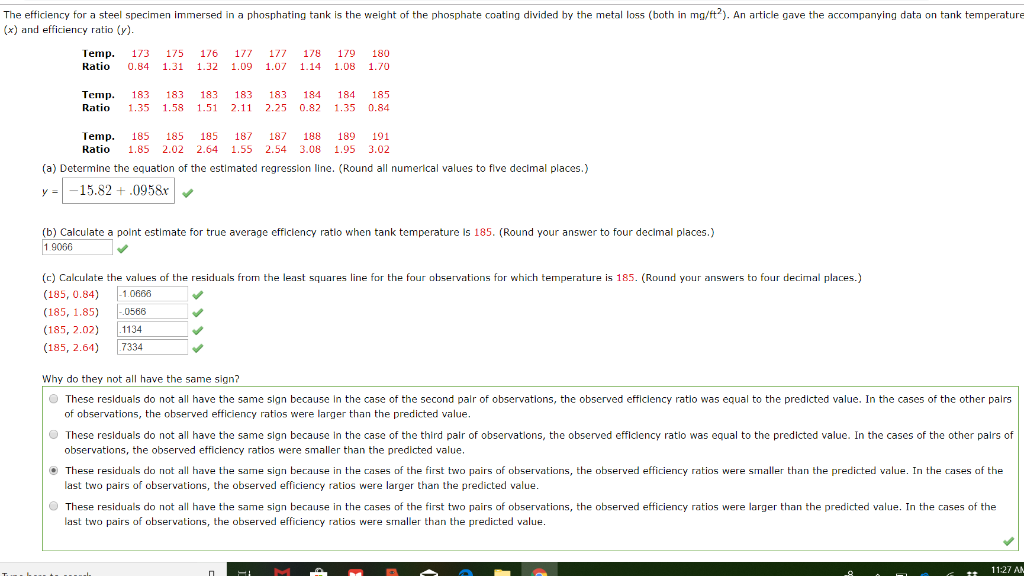 Solved (d) What proportion of the observed variation in | Chegg.com