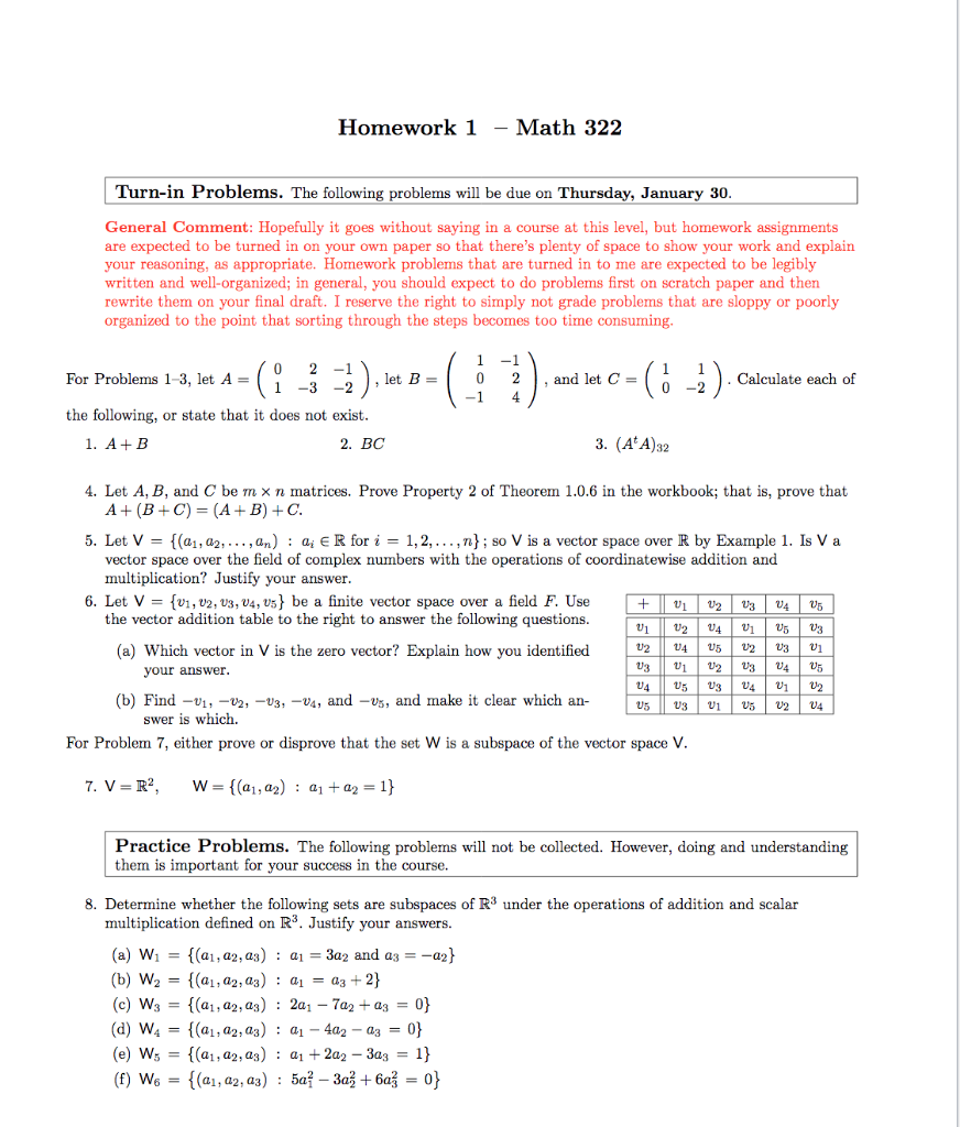 Solved Homework 1 - Math 322 Turn-in Problems. The following | Chegg.com