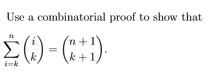 Solved Use a combinatorial proof to show that 3 C) = (+1) | Chegg.com