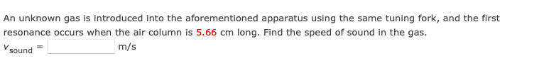 Solved An unknown gas is introduced into the aforementioned | Chegg.com