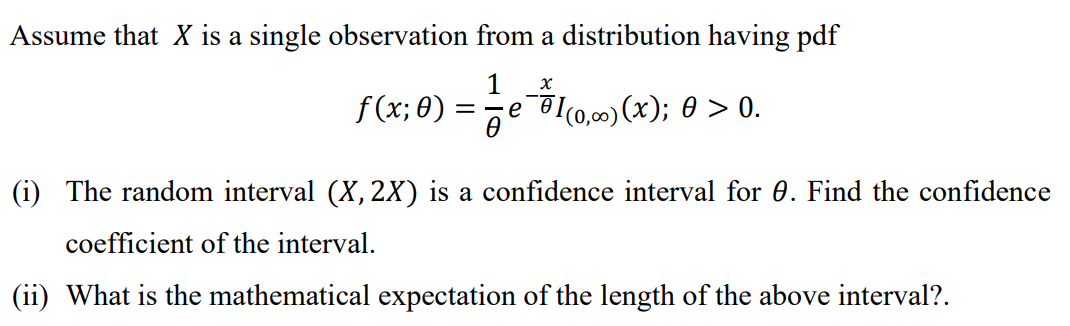 Solved Assume that X is a single observation from a | Chegg.com