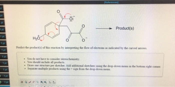 Solved pt Product(s) pt 1 pt Predict the product(s) of this | Chegg.com