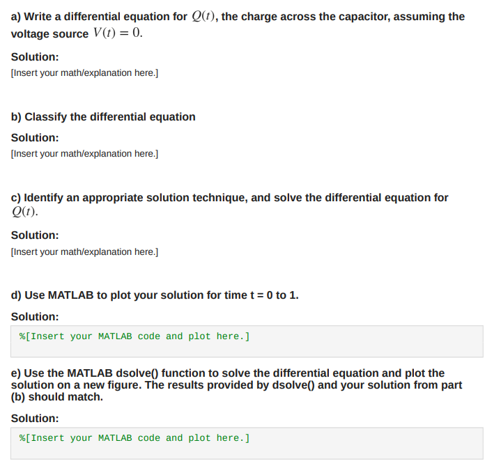 Solved Problem 2: Consider the RLC circuit shown below, | Chegg.com