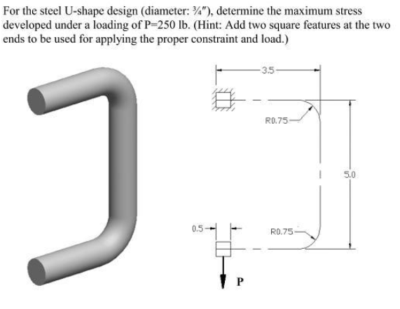 For the steel U-shape design (diameter: "4"), | Chegg.com