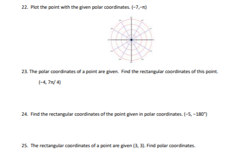 Solved 22. Plot the point with the given polar coordinates. | Chegg.com