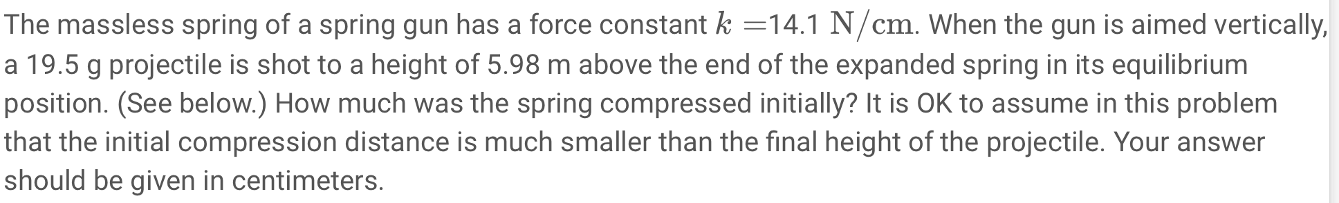 Solved The massless spring of a spring gun has a force | Chegg.com