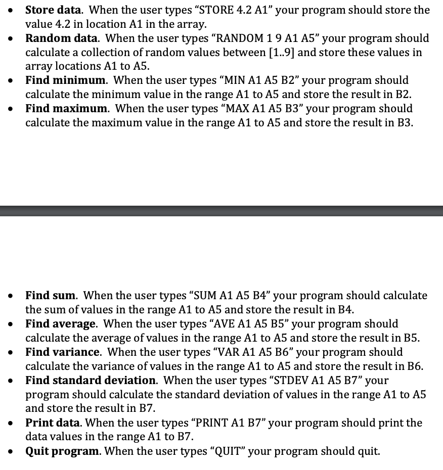 C++ I am implementing a command based spreadsheet | Chegg.com