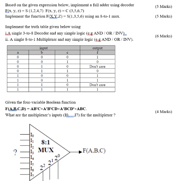 Solved combinational and sequential logic, kindly answer it | Chegg.com