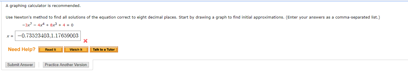 Solved A graphing calculator is recommended. Use Newton's | Chegg.com