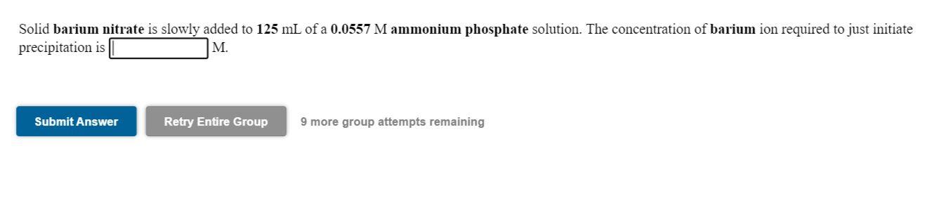 Solved Solid barium nitrate is slowly added to 125 mL of a | Chegg.com