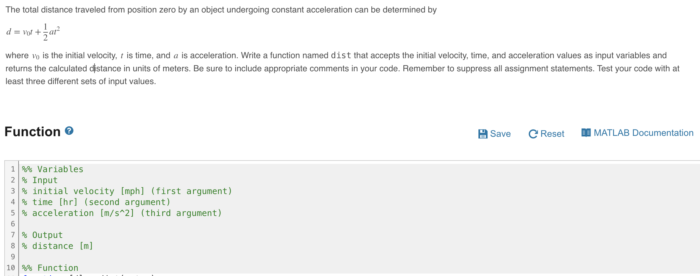Solved The total distance traveled from position zero by an | Chegg.com