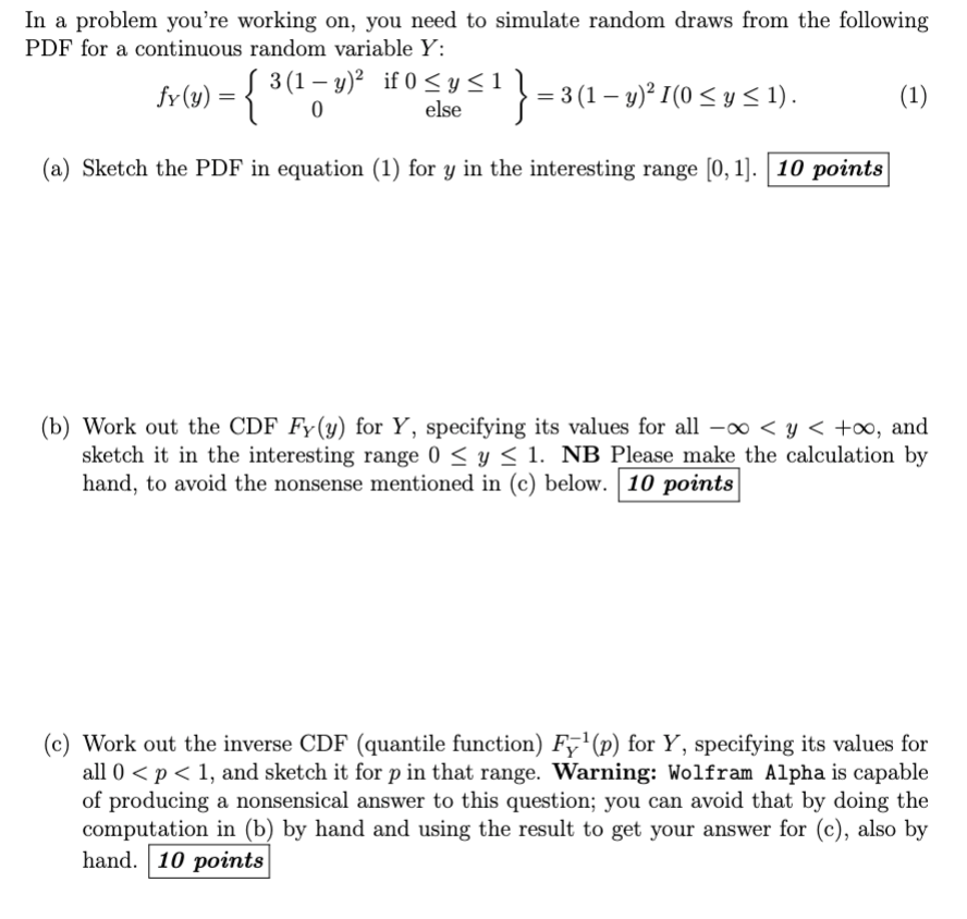 Solved In a problem you're working on, you need to simulate | Chegg.com