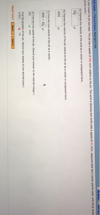 Solved A pilot his yet due east. The jet has a speed of 400 | Chegg.com