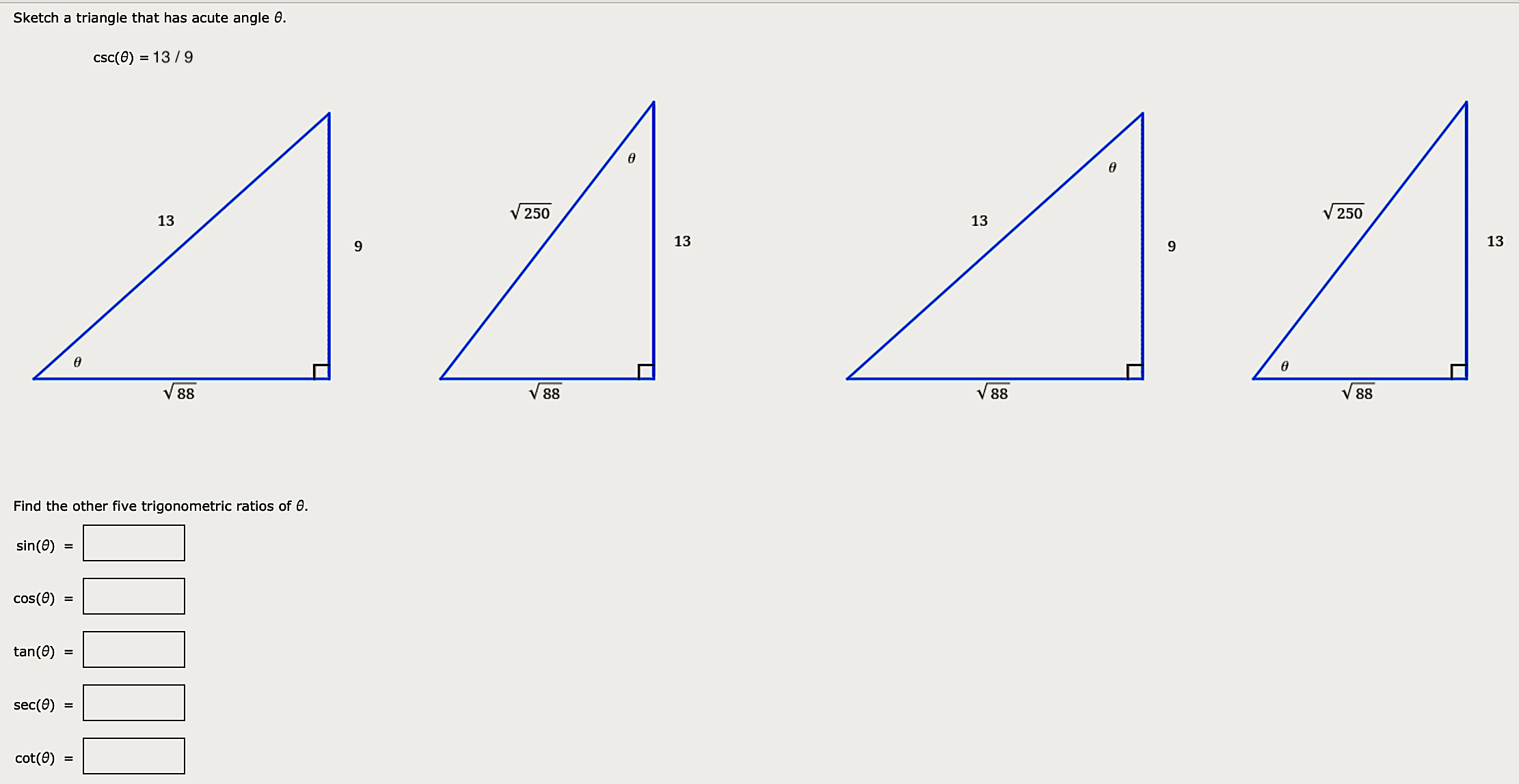 Solved Sketch A Triangle That Has Acute Angle