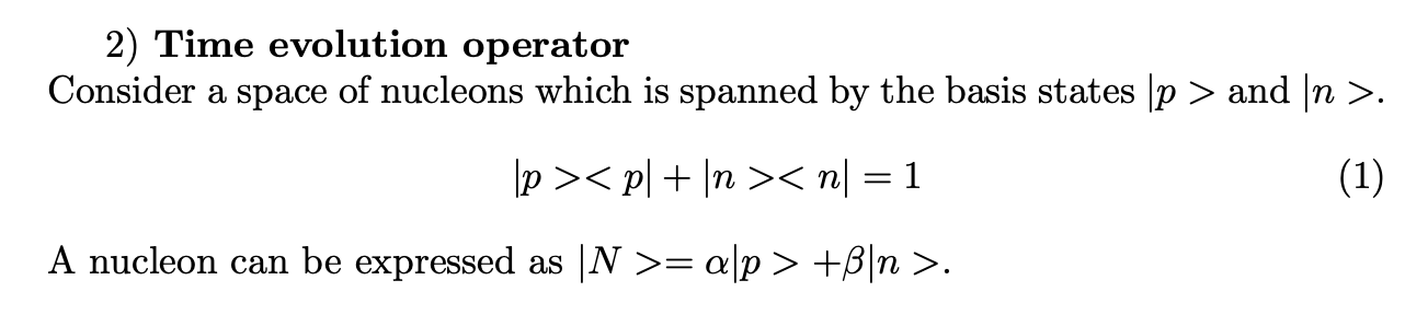 Solved 2) Time evolution operator Consider a space of | Chegg.com