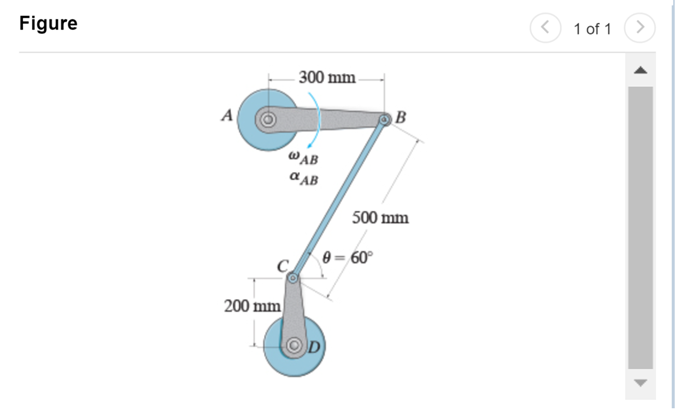 Solved Member Ab Has The Angular Velocity ωab 2 5 Rad S
