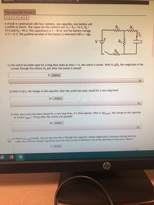 Solved Two Loop RC Circult 2 12 3 4 5 A circuit is | Chegg.com