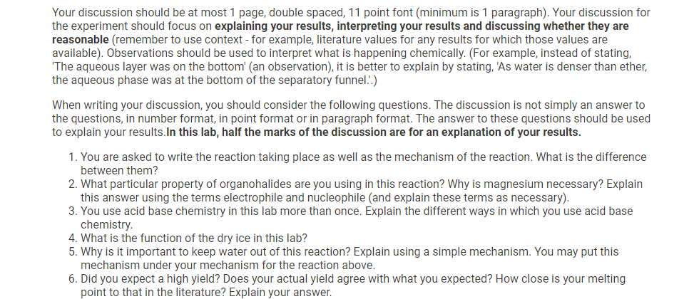 Your discussion should be at most 1 page, double | Chegg.com