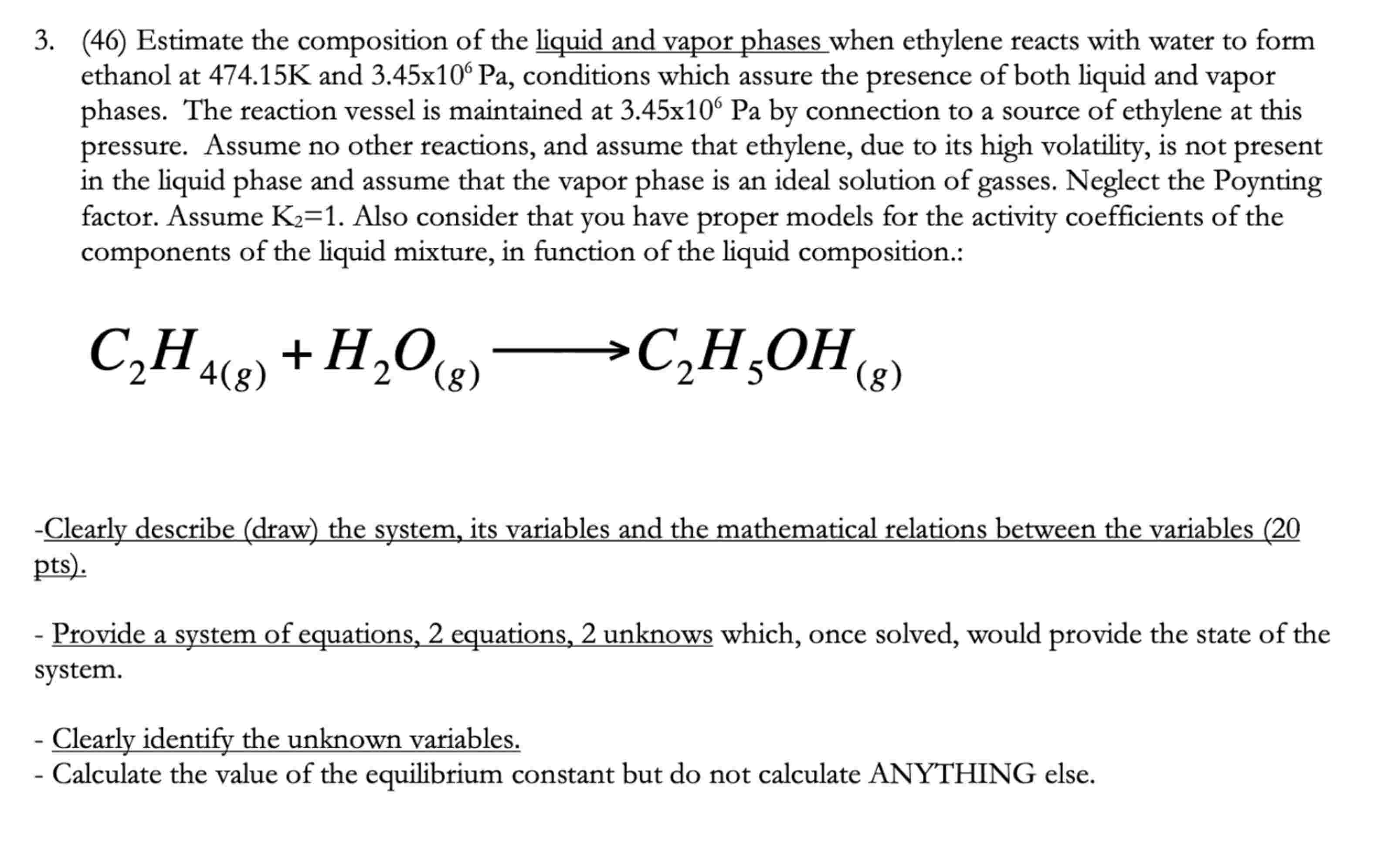 Solved (46) ﻿Estimate the composition of the liquid and | Chegg.com