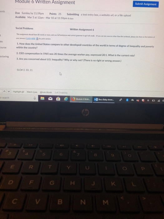 Module 6 Written Assignment Submit Assignment ents | Chegg.com