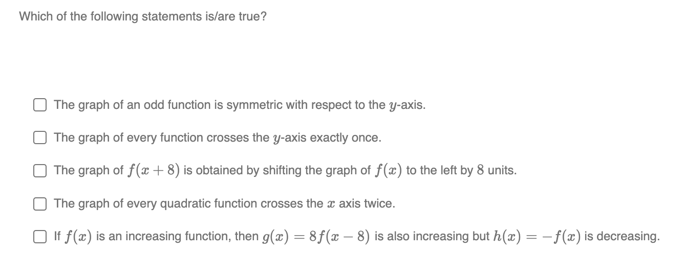Solved Which of the following statements is/are true? The | Chegg.com