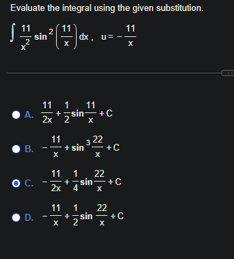 Solved Evaluate the integral using the given | Chegg.com