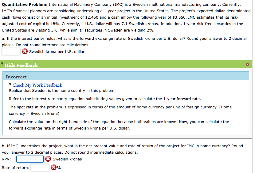 Quantitative Problem: International Machinery Company | Chegg.com