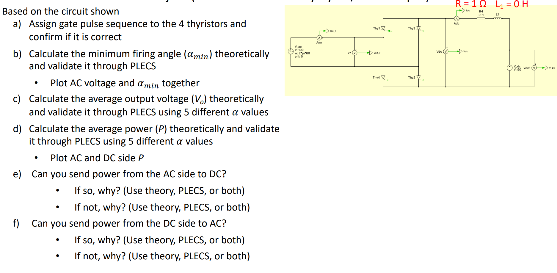 Solved Based on the circuit shown a) Assign gate pulse | Chegg.com