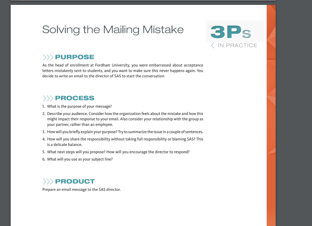 Solved Read Chapter 4, Review The 3Ps in Action. Complete | Chegg.com