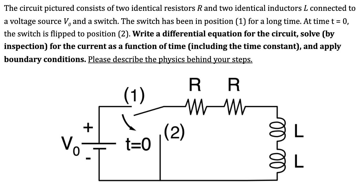 Solved The circuit pictured consists of two identical | Chegg.com