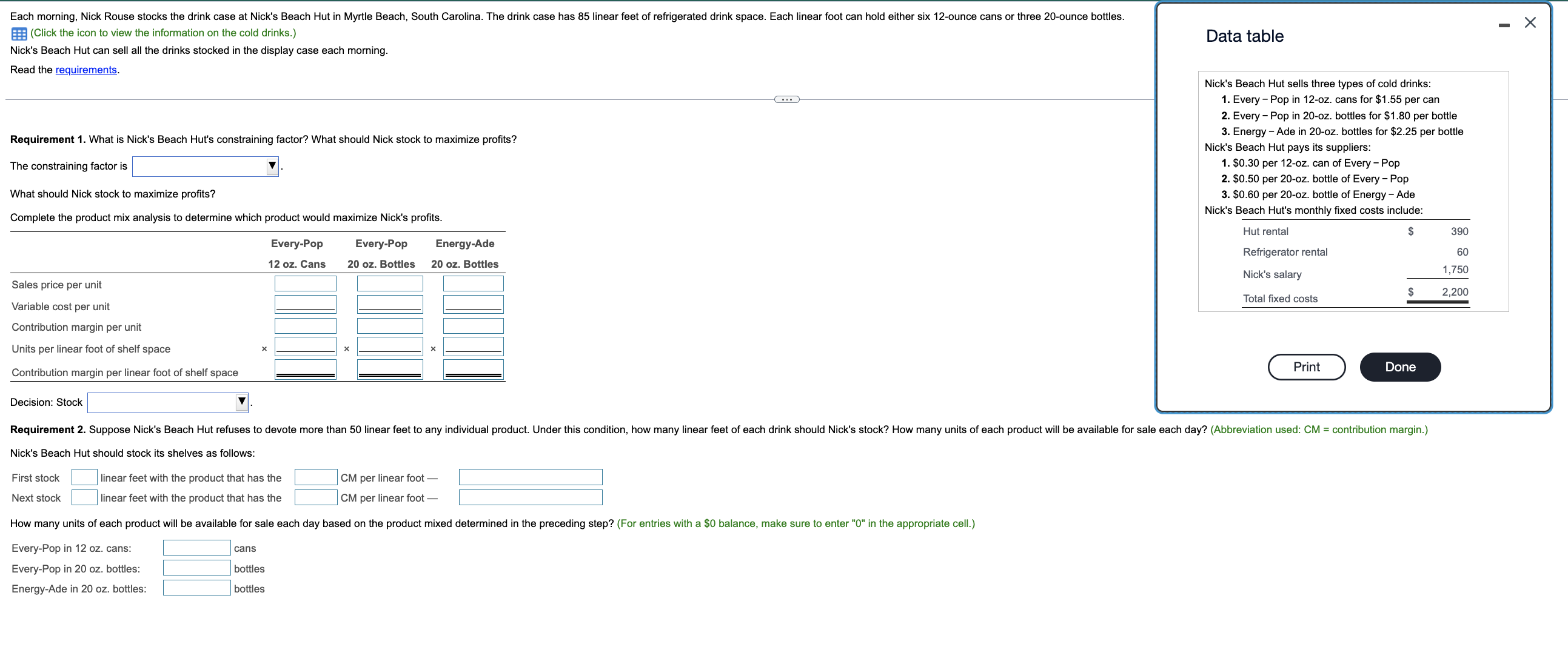 Solved 囲 (Click the icon to view the information on the cold | Chegg.com