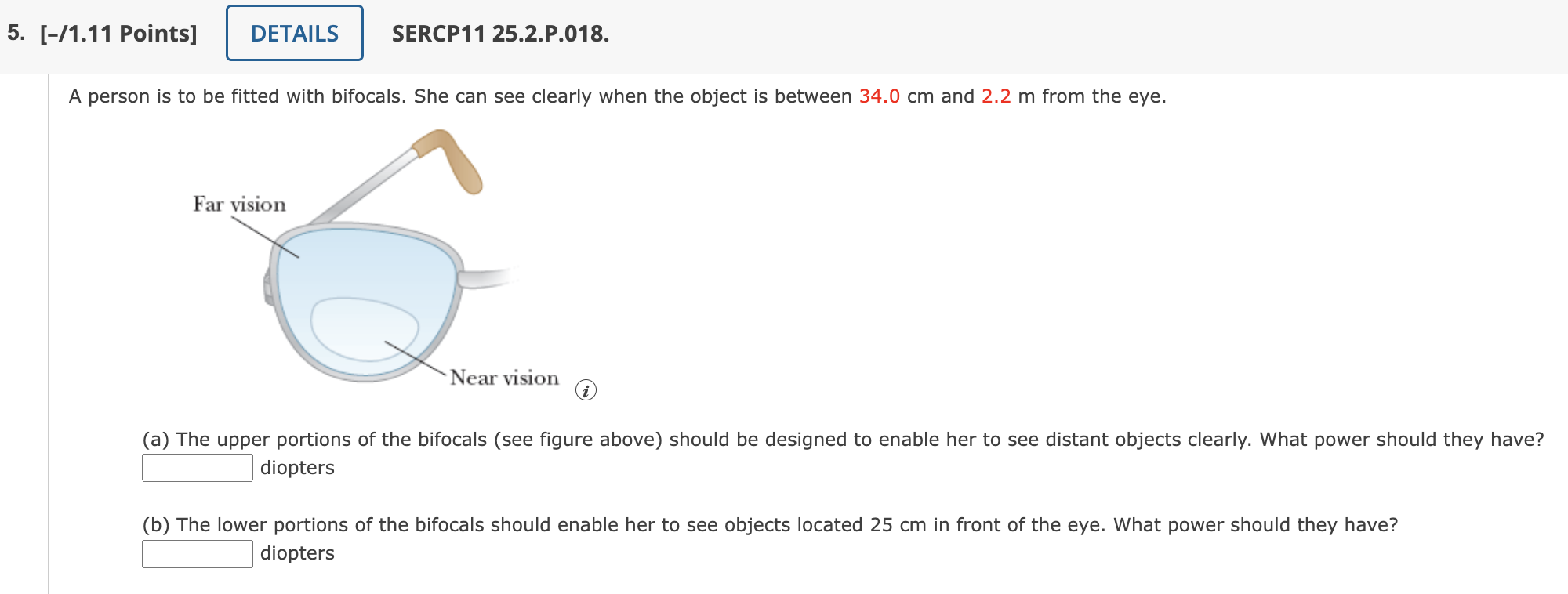 Solved I.11 Points] SERCP11 25.2.P.018. person is to be | Chegg.com
