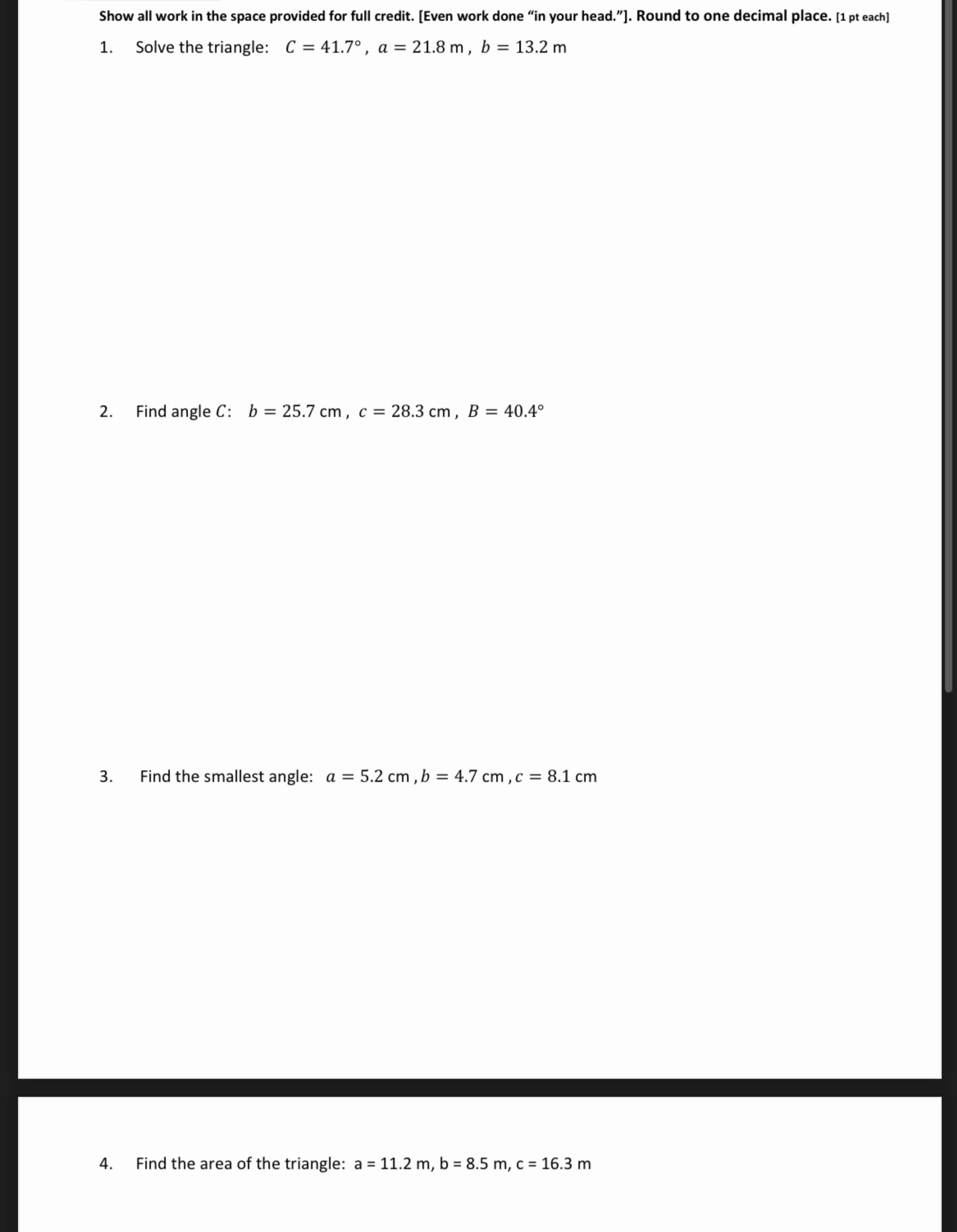Show all work in ﻿the space provided for full credit. | Chegg.com