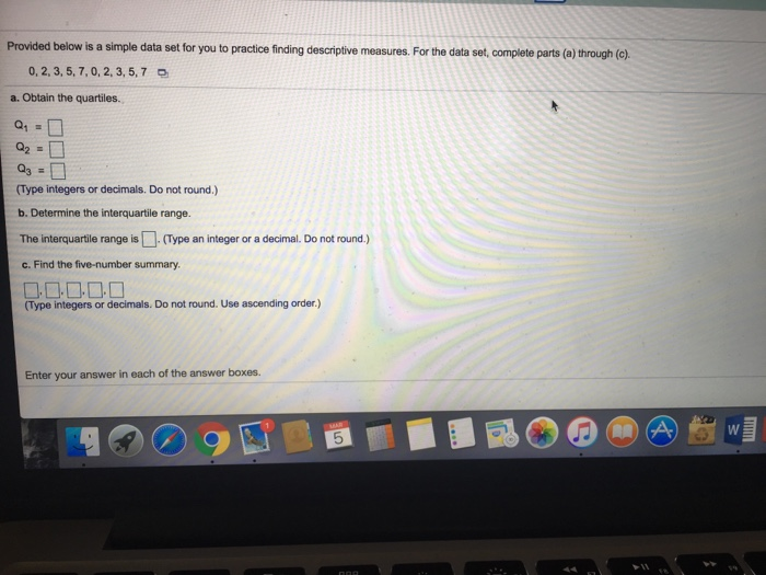 Solved Provided below is a simple data set for you to | Chegg.com