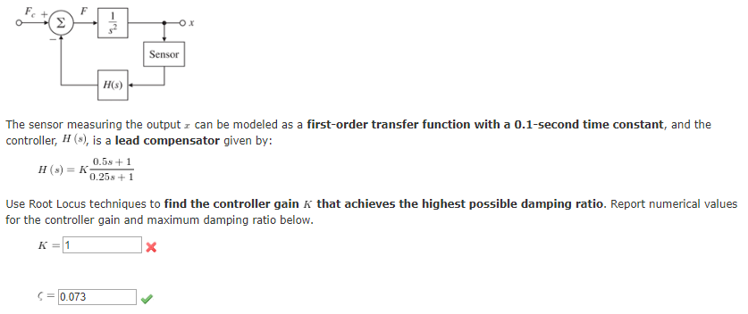 Solved Sensor H(s) The sensor measuring the output r can be | Chegg.com