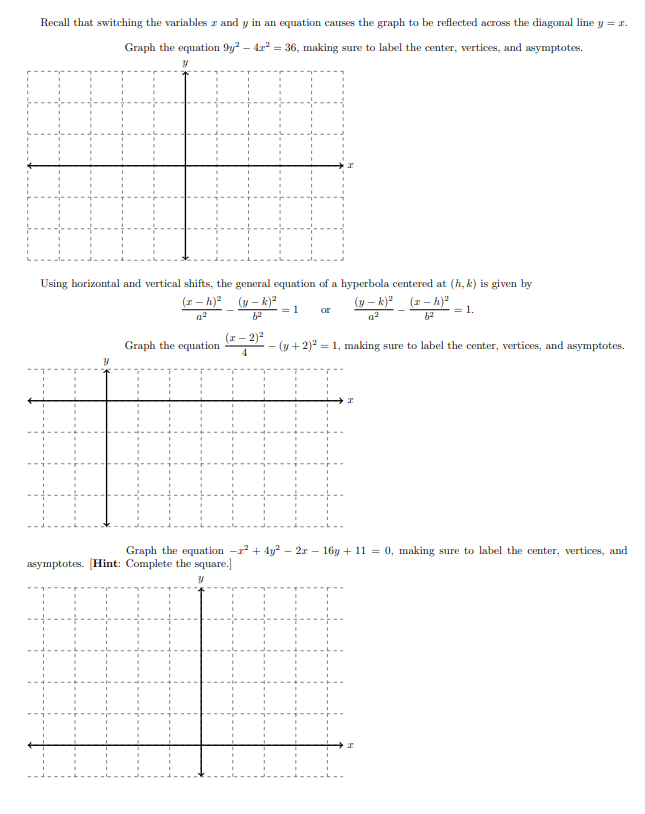 Solved Recall that switching the variables x and y in an | Chegg.com