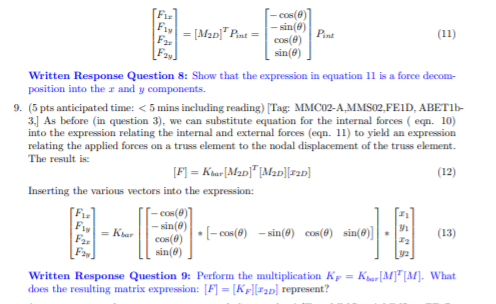 cos -sin() = [M20) Pit (11) cos(0) sin(6) Written | Chegg.com