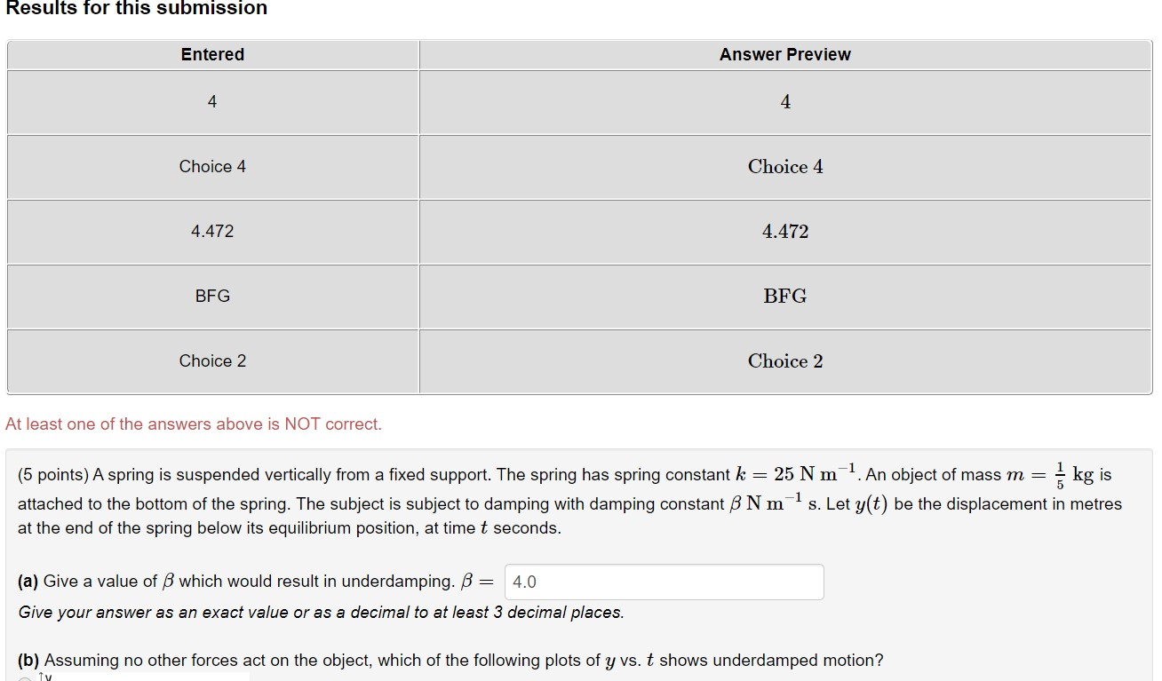 Solved Results for this submission Entered Answer Preview | Chegg.com