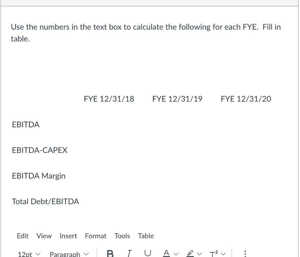 Use the numbers in the text box to calculate the | Chegg.com