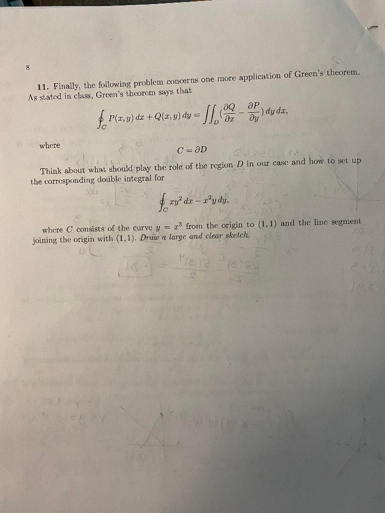 Solved 8 11. Finally, the following problem concerns one | Chegg.com