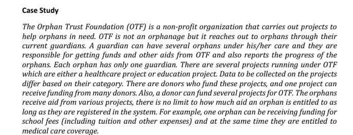 Case Study The Orphan Trust Foundation (OTF) is a | Chegg.com