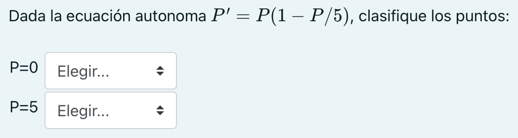 Given the autonomous equation, classify the points as | Chegg.com