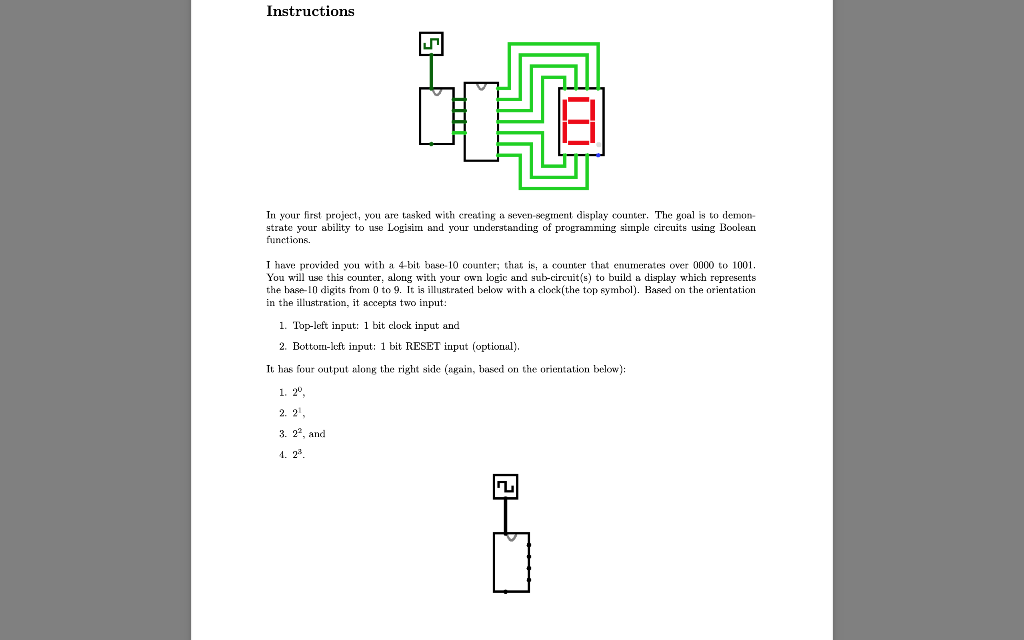 Need help using logisim and how it should look in | Chegg.com