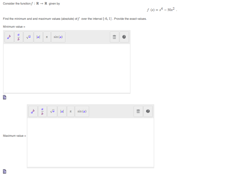 Solved Consider the function f R-R given by f(x) =x4-50,2 | Chegg.com