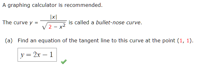 Solved A graphing calculator is recommended. The curve | Chegg.com