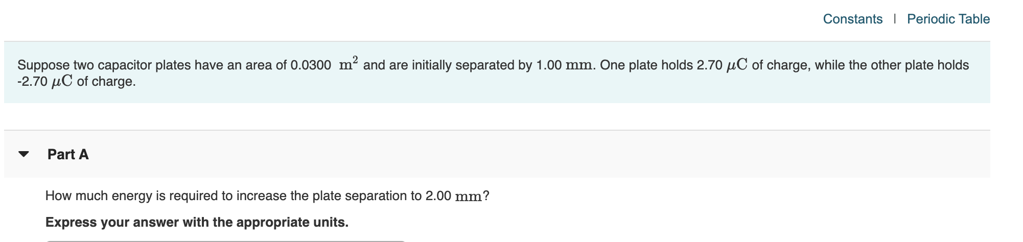 Solved Constants | Periodic Table Suppose two capacitor | Chegg.com