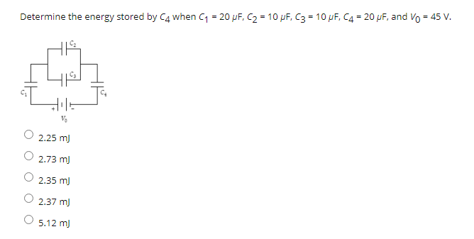 Solved Determine the energy stored by C4 when | Chegg.com