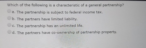 Solved Which of the following is a characteristic of a | Chegg.com
