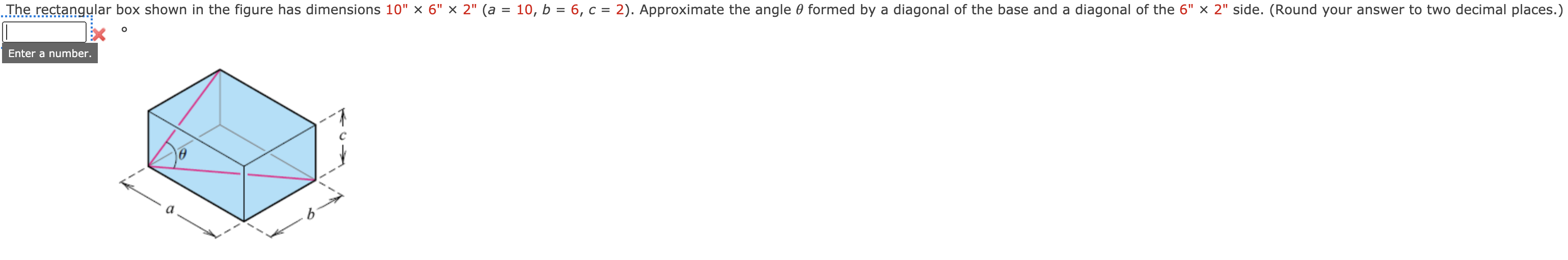Solved The rectangular box shown in the figure has | Chegg.com
