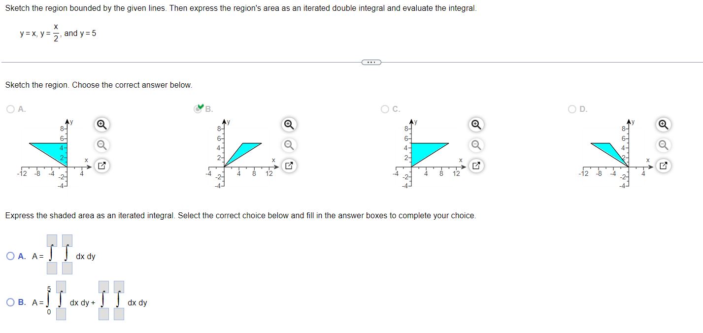 Solved Set up the iterated integral and solve it. | Chegg.com